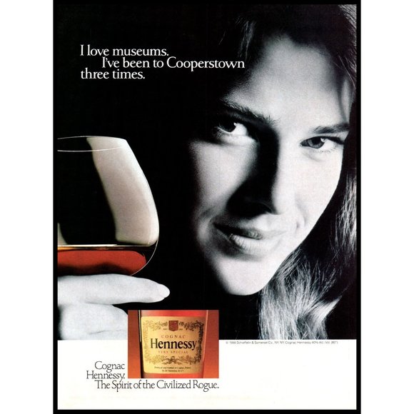 Hennessy | Art | 988 Hennessy Cognac Vintage Print Ad Woman Baseball ...